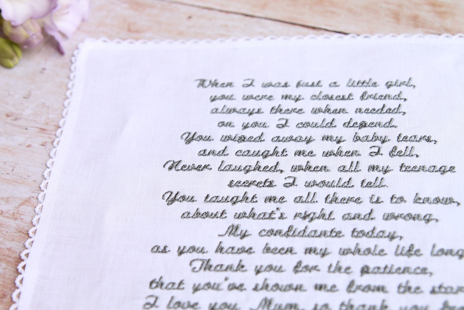 Personalised Ladies Handkerchief Any Message up to 600 - Etsy UK