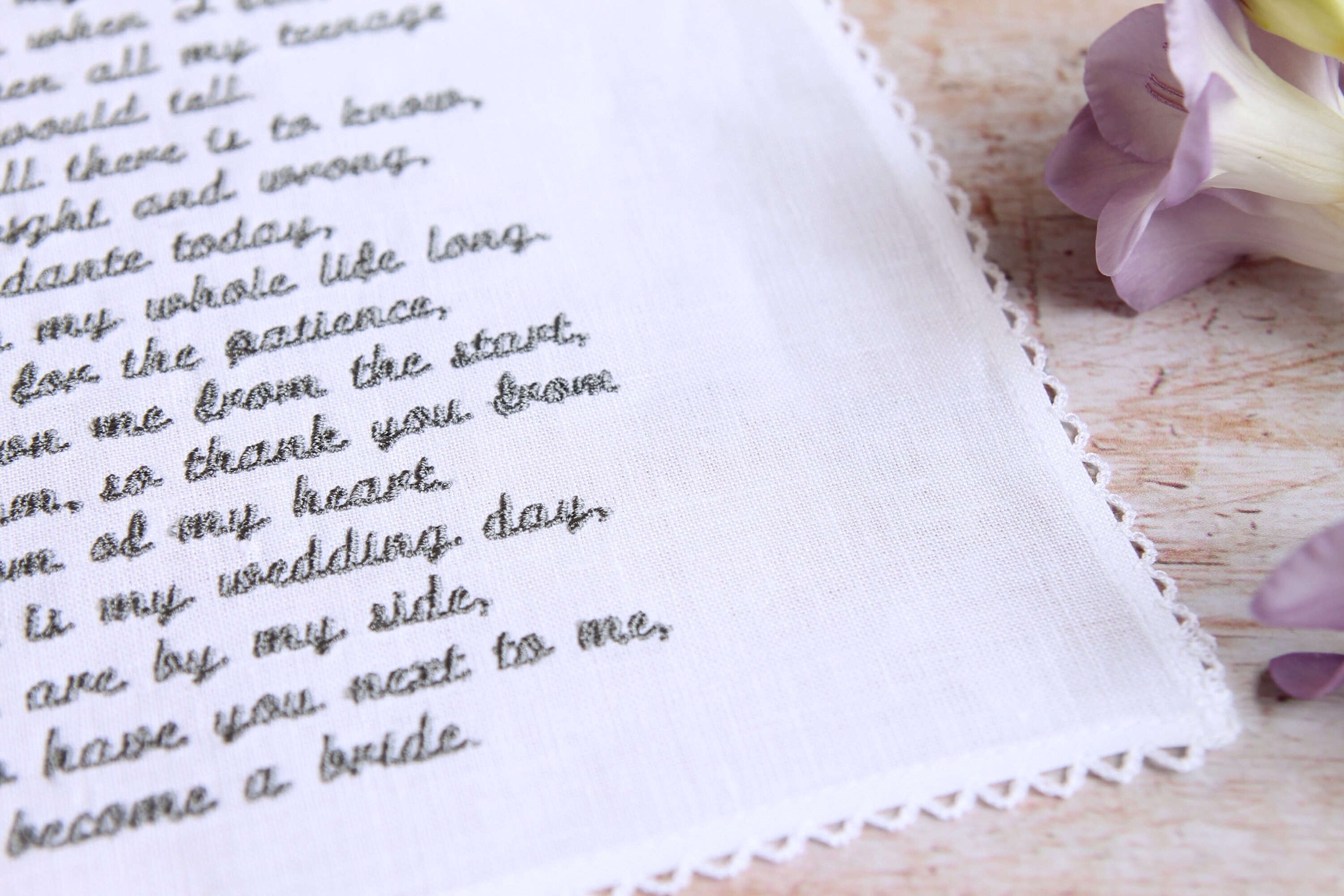 Personalised Ladies Handkerchief Any Message up to 600 - Etsy UK