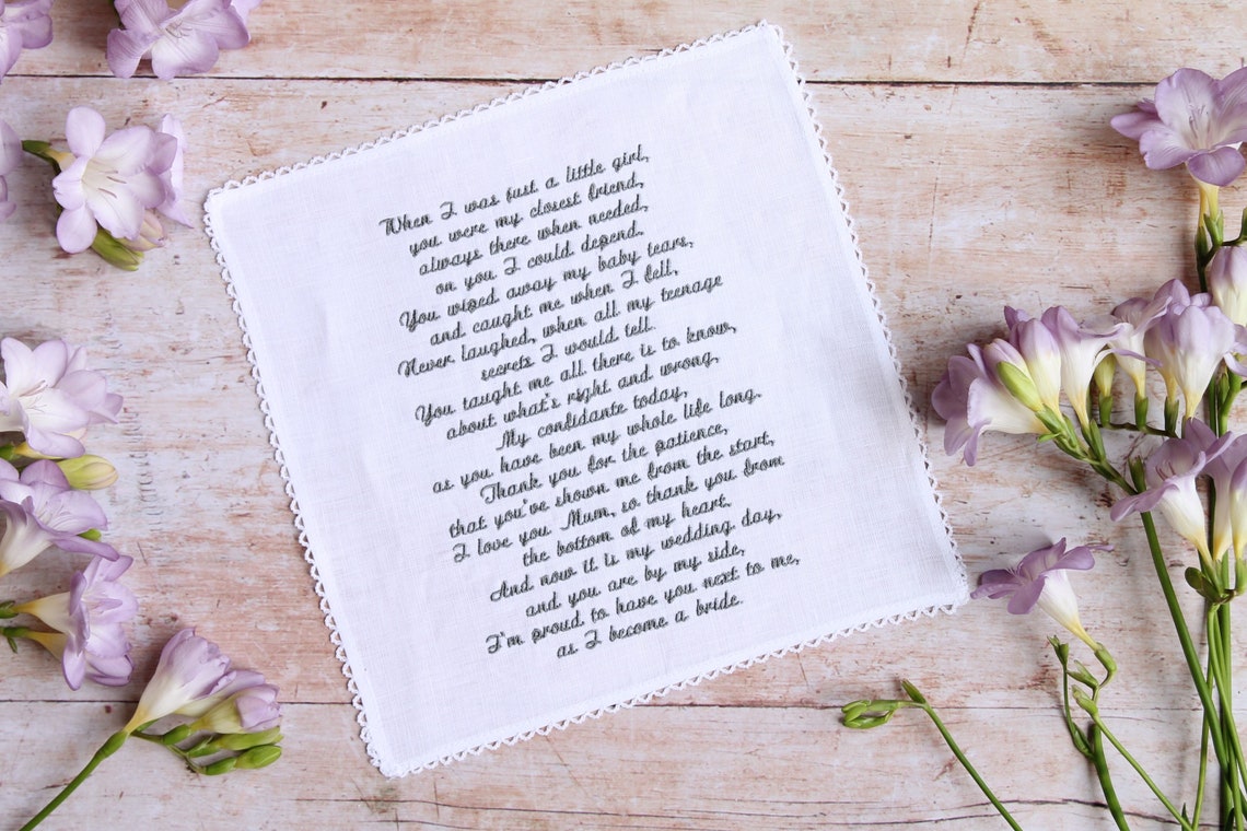 Personalised Ladies Handkerchief Any Message up to 600 - Etsy UK