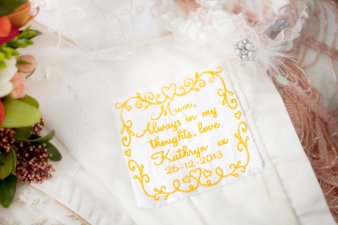 Personalised Wedding Dress Label Something Blue Idea - Etsy