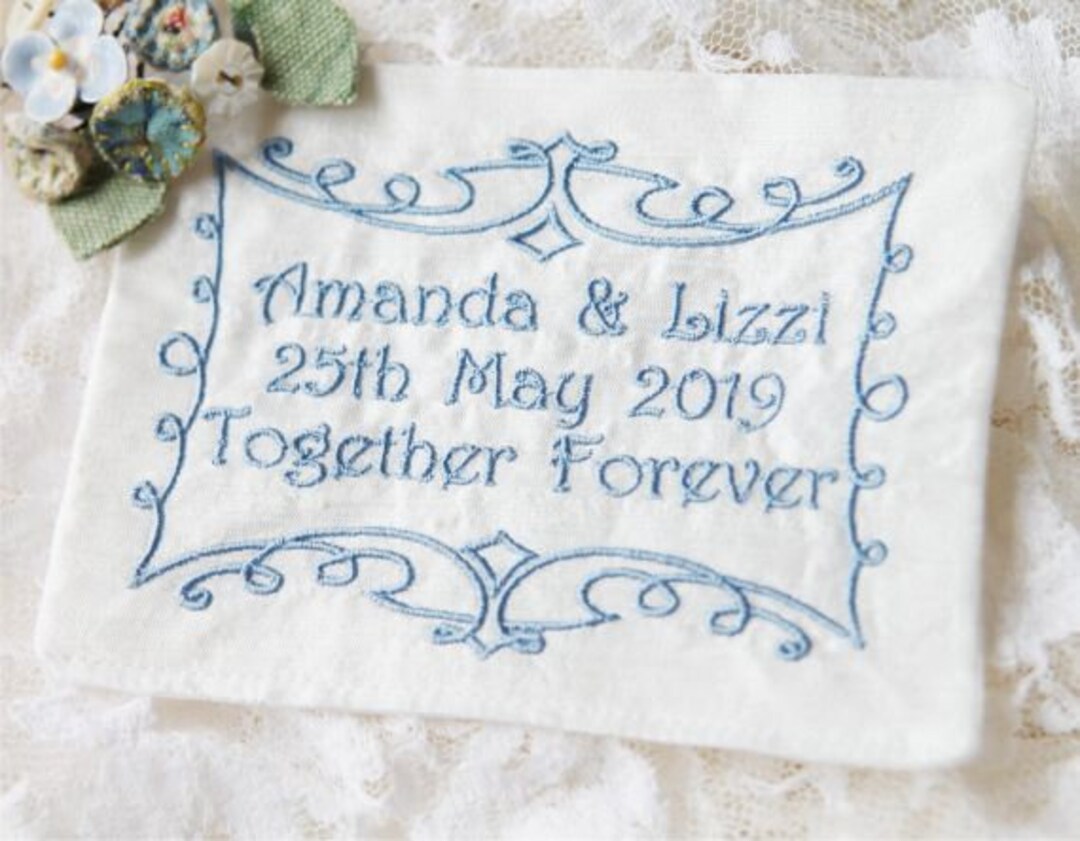 Personalised Wedding Dress Label Something Blue Idea Sentimental Bride ...