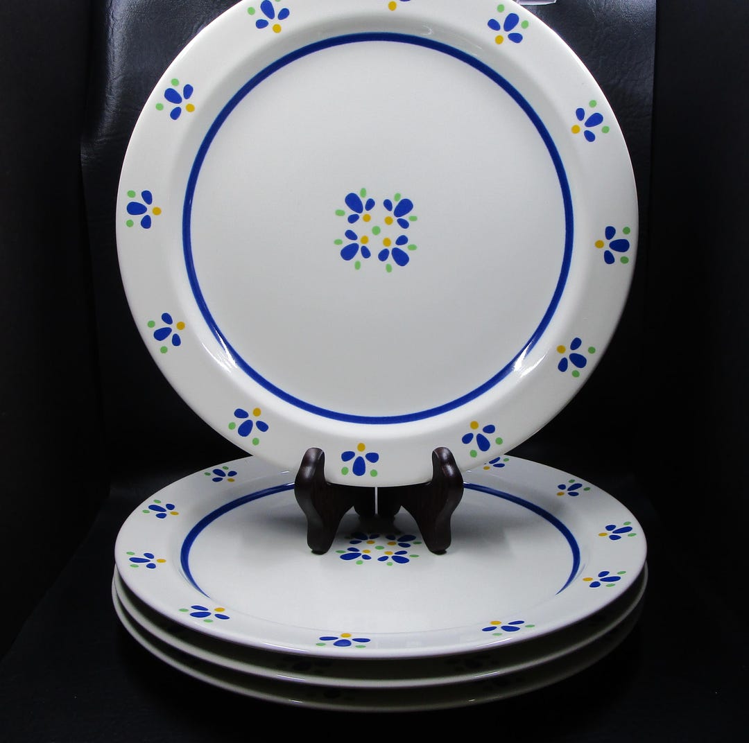 Avon Fresh Flower Dinner Plates, 10 1/2" Diameter NIB in Box, Set of 4 ...