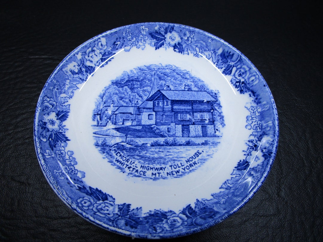 Memorial Hwy Toll House Dish, Whiteface Mtn NY, 4 1/2" Dish, Ring Dish ...