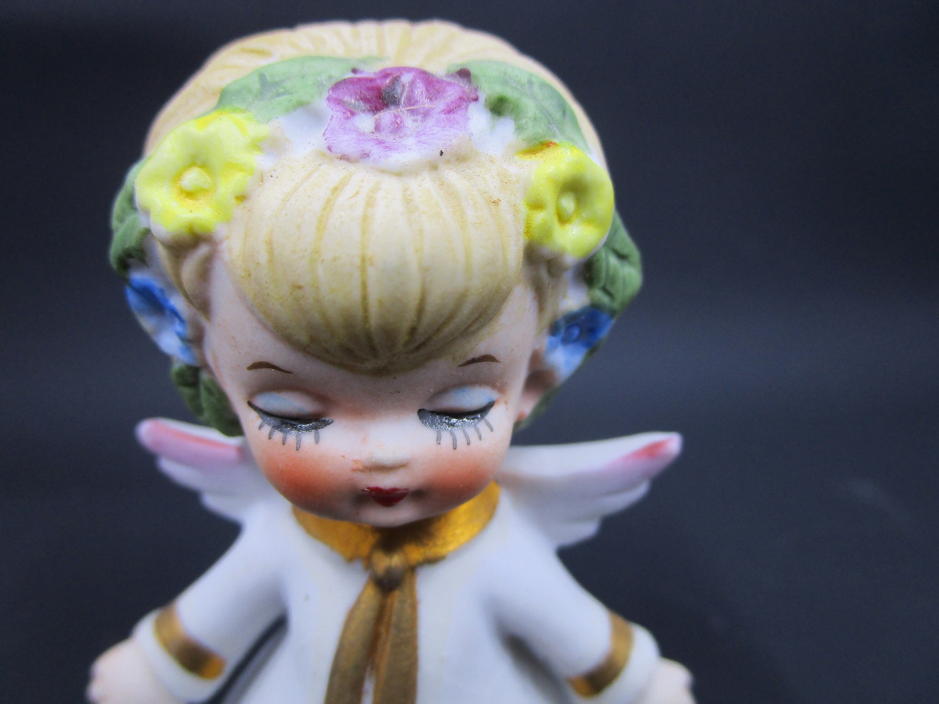 Lefton Angel Bell 3 tall 2 wide Bisque Porcelain