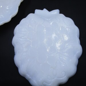Milk Glass Dishes Grape Motif, Set of 3, Appetizer Dishes, Candy Dishes ...