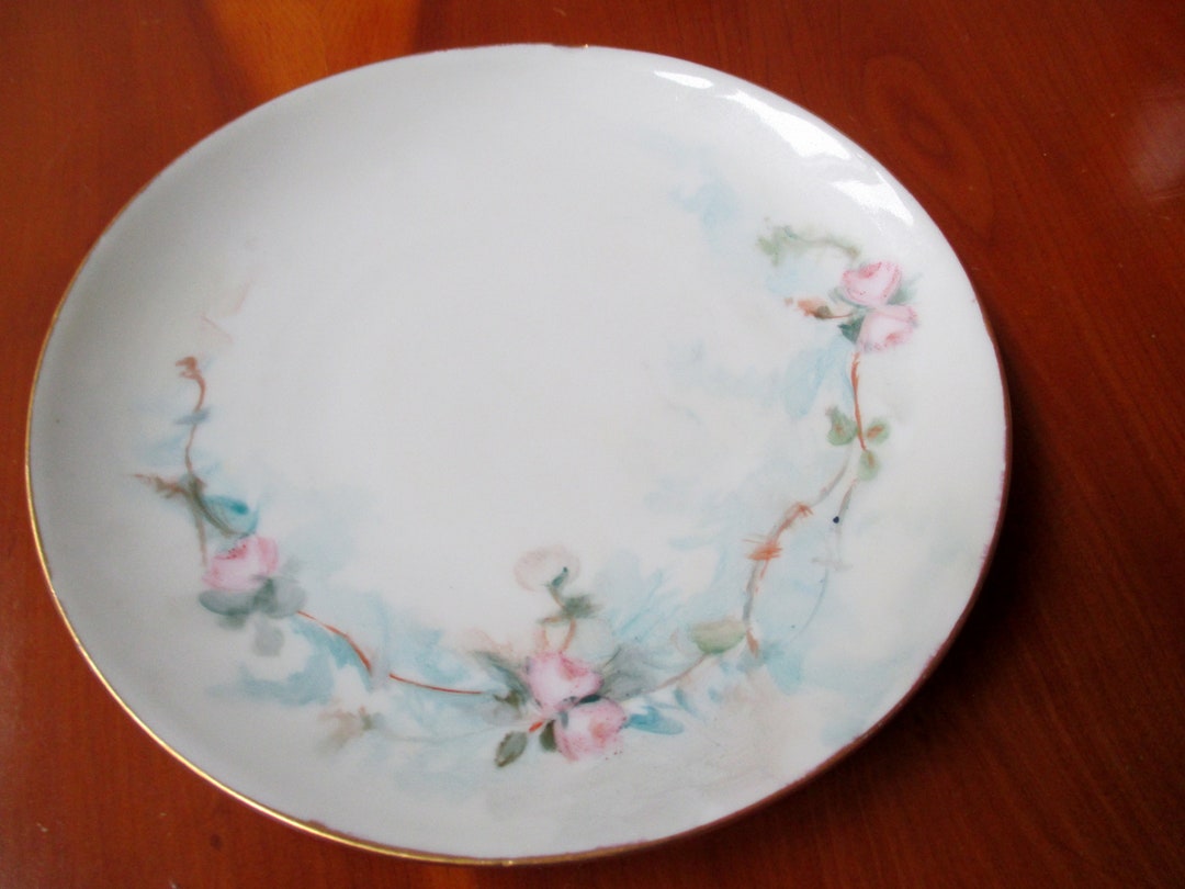 Weimer German Pink Rose 6" Cabinet Plate Cottage Decor Wall Grouping ...