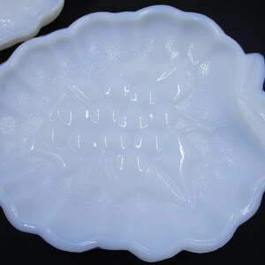 Milk Glass Dishes Grape Motif, Set of 3, Appetizer Dishes, Candy Dishes ...