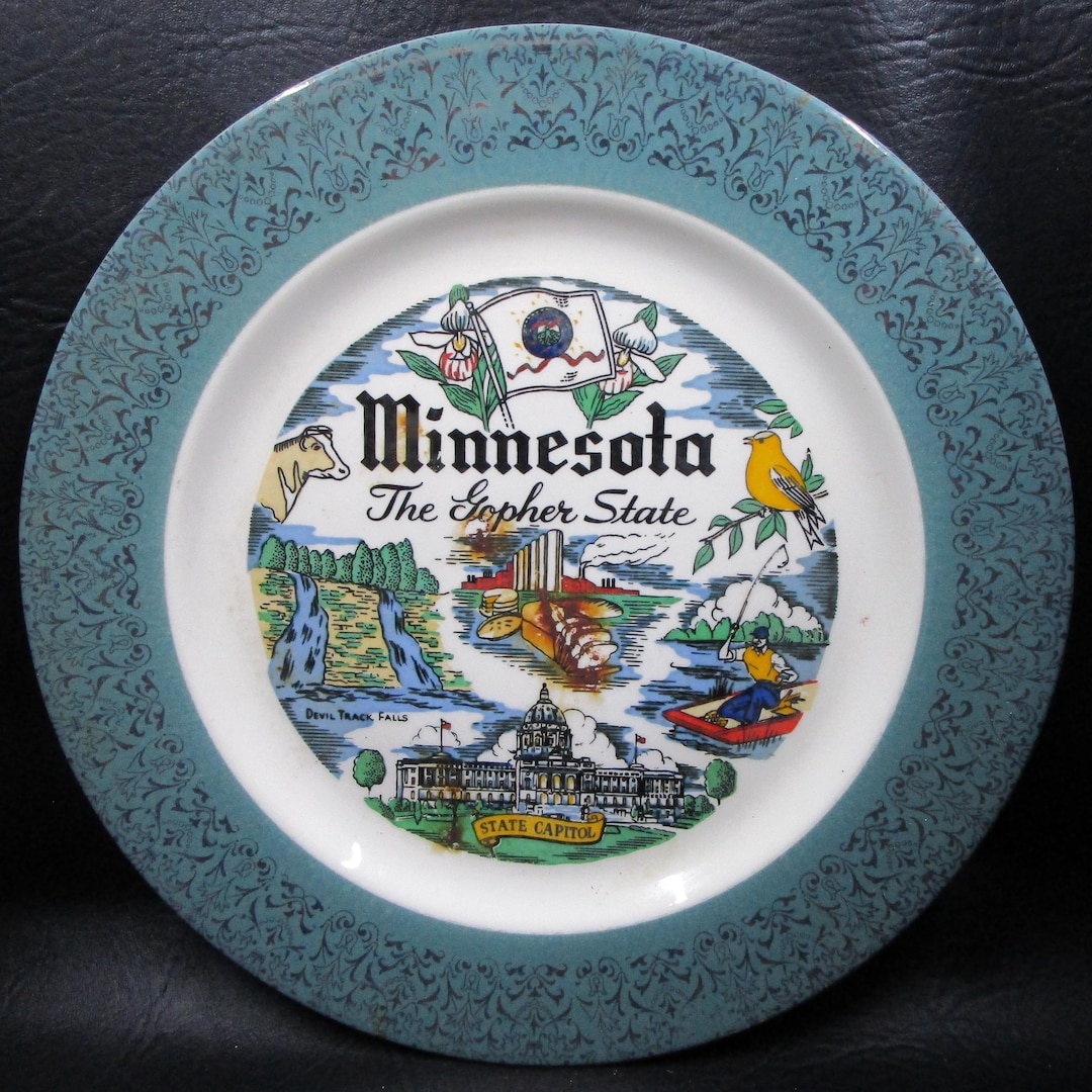 Minnesota Souvenir Plate, 10 Inch Plate Minnesota Tourist Attractions ...