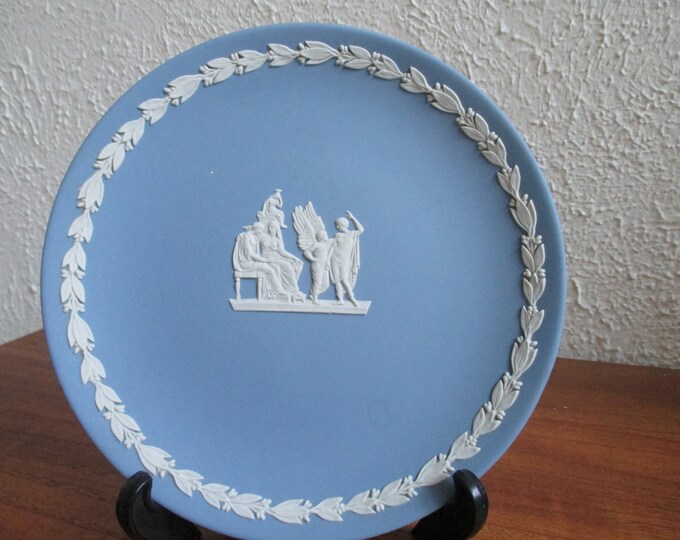 Wedgwood Plate Blue Jasperware 6 1/2 Inch Plate Neoclassical Figures ...