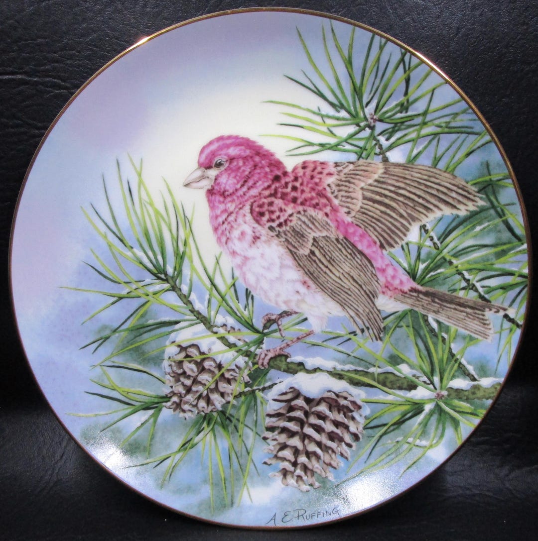 Purple Finch, "songbirds of the South" Series Plate by Southern Living ...