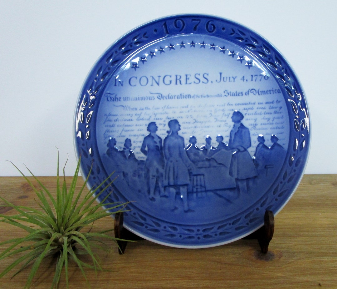 1976 Bicentennial Plate Royal Copenhagen Blue and White Collector Plate ...