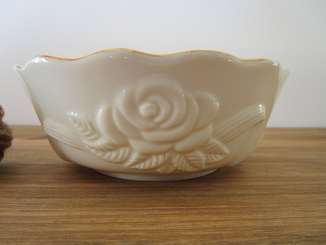 Vintage Lenox Porcelain Bowl 5 1/2" Diameter Rosebud Collection - Etsy UK