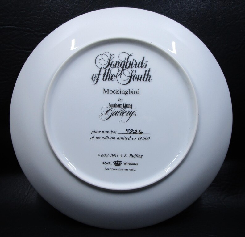 Mockingbird, "songbirds of the South" Series Plate by Southern Living ...