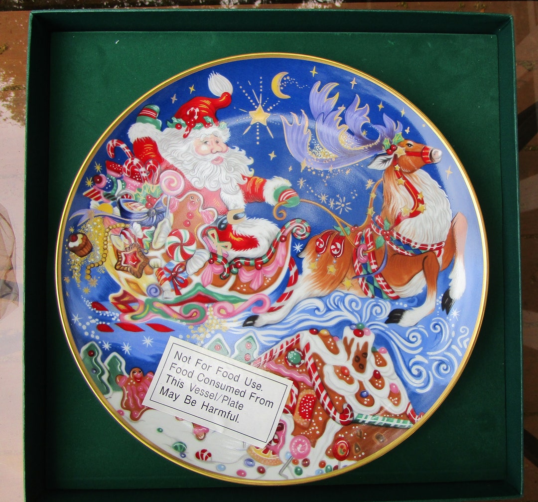 Fitz Floyd "the Land of Christmas Sweets" Plate the Myths of Santa ...