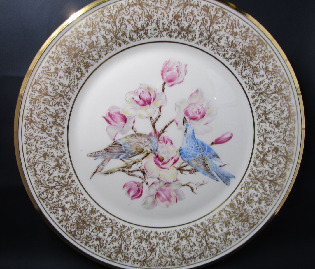 LENOX Mountain Bluebird Plate Edward Marshall Boehm 10 3/4" American ...