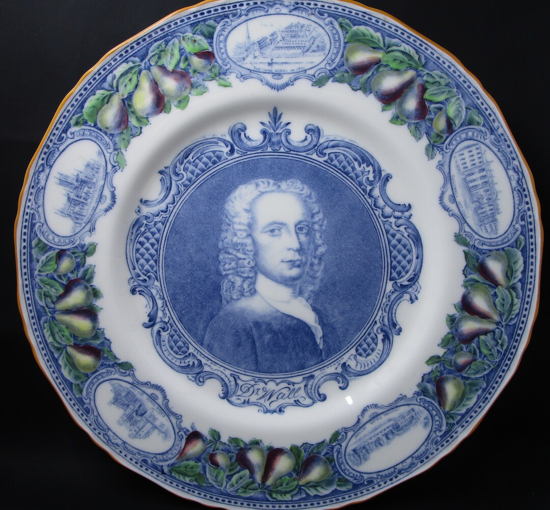 ROYAL WORCESTER Dr. John Wall Portrait Plate 10 1/2" Commemorative ...