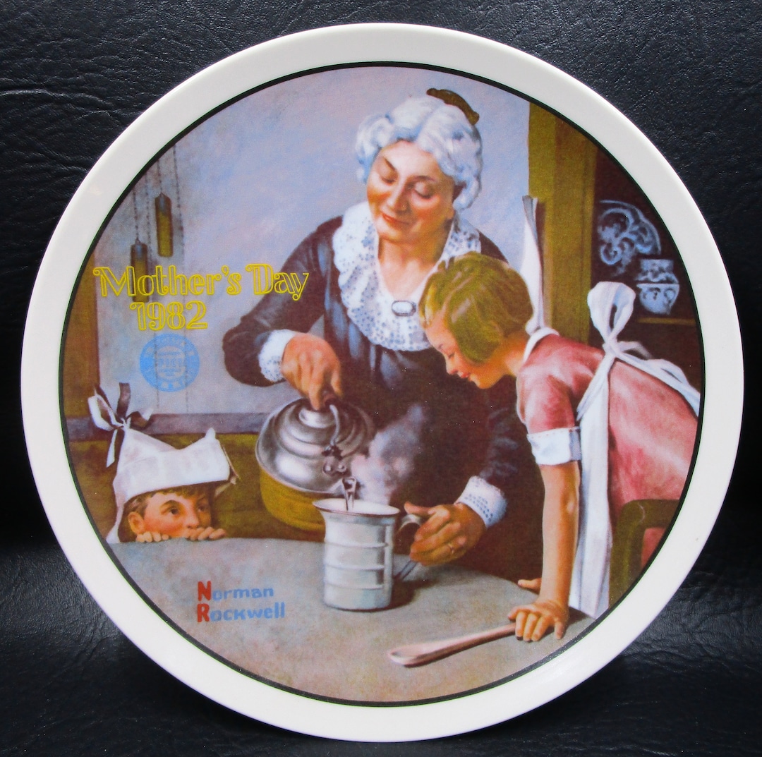 Norman Rockwell "the Cooking Lesson" Mother's Day 1982 Plate #18260F ...