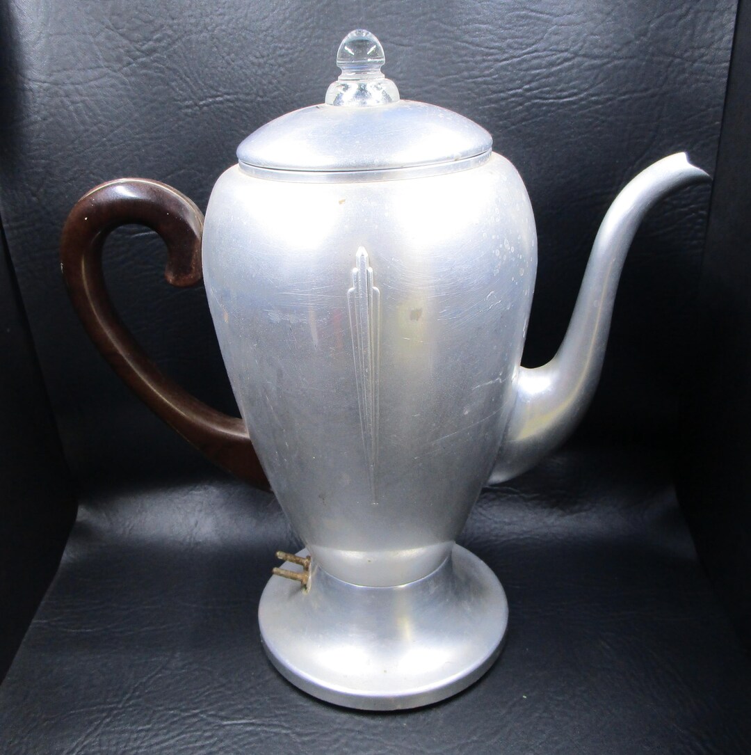 Mirro Matic 8 Cup Percolator, Working 1950s Hollywood Regency Aluminum ...