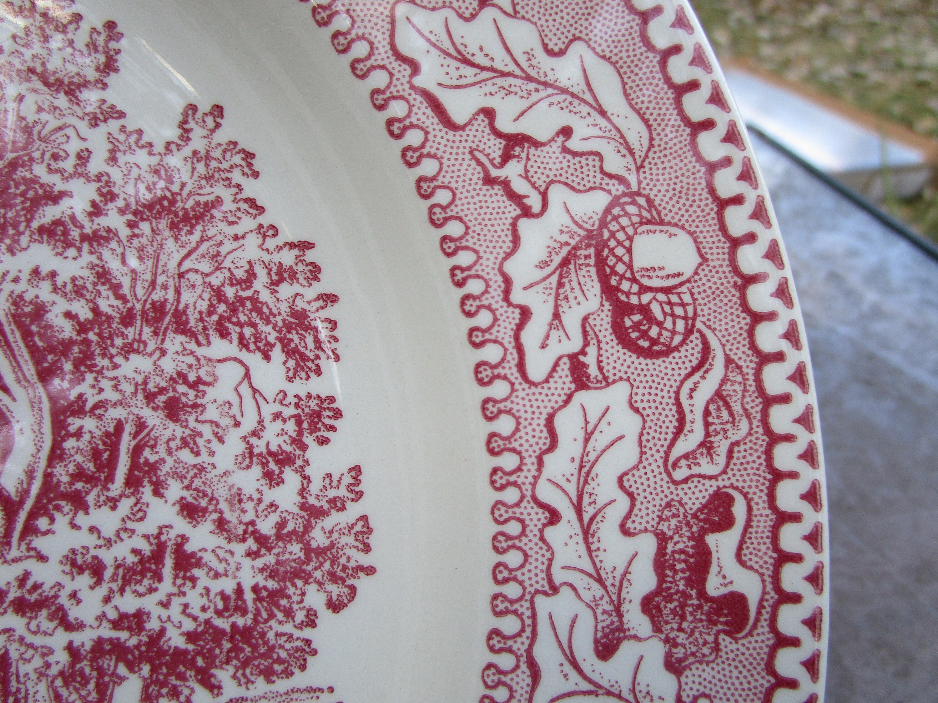 Memory Lane Pink Royal Ironstone 10 Dinner Plate 1965 transferware ...