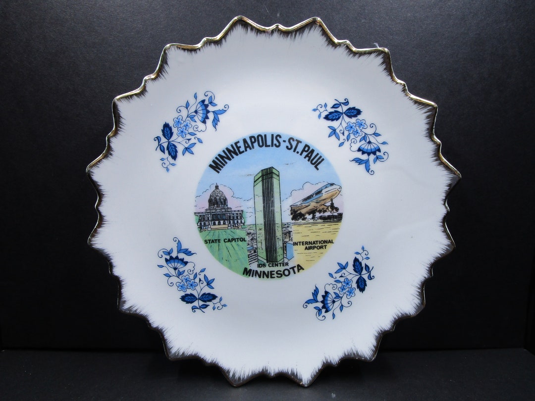 Minneapolis - St. Paul Souvenir Plate, Jagged Edge 8 Inch Plate ...
