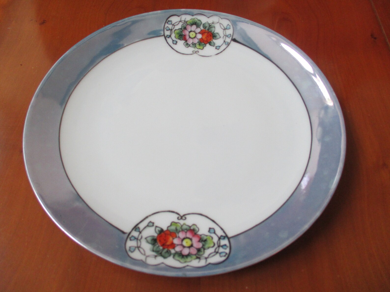 Blue Band Lusterware Plate Decorative 7 1/2 Salad Plate | Etsy