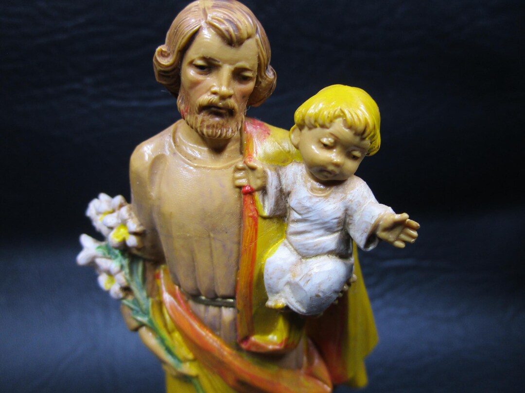 Fontanini St. Joseph Holding Baby Jesus Figurine, Simonetti Signed, 258 ...