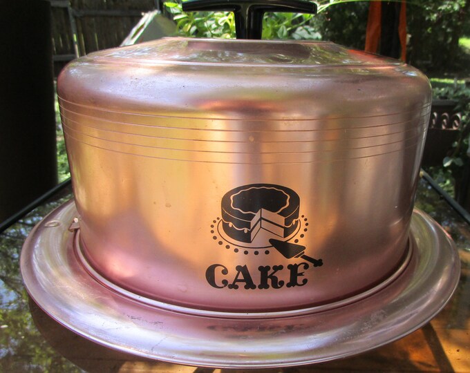 WEST BEND Aluminum CAKE Carrier Cooper Color Locking Lid Handle Mid ...
