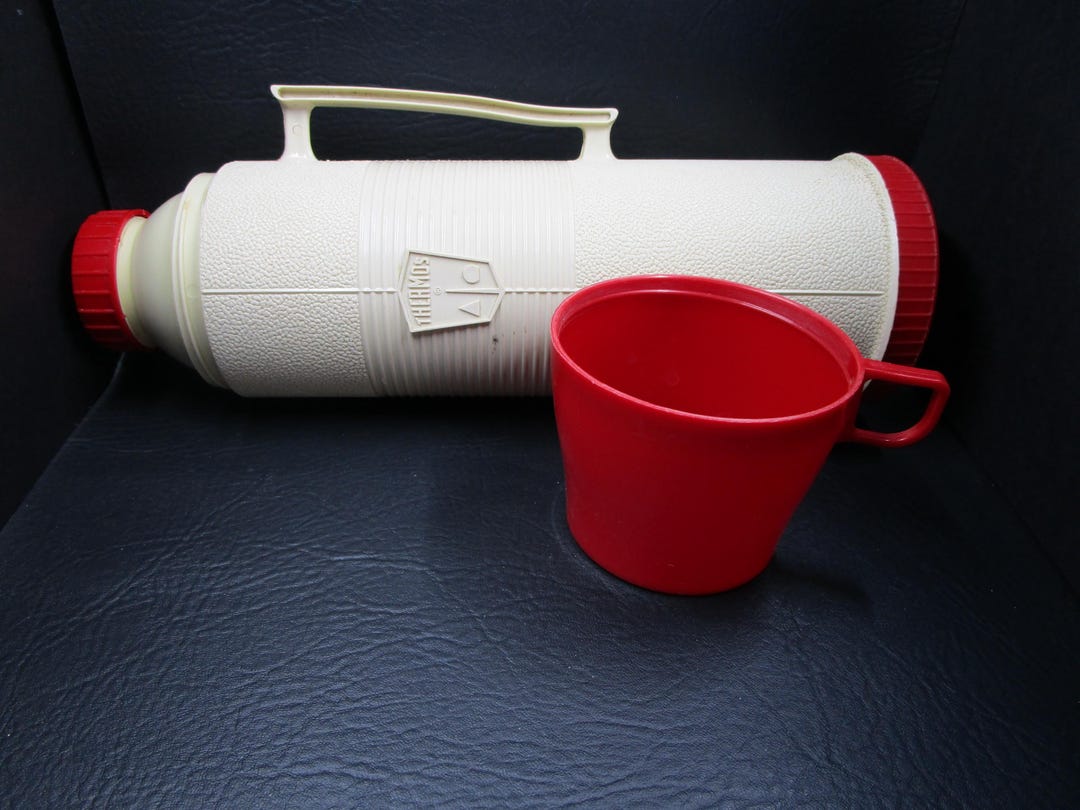 Insulated Thermos Quart Size With Drink Cup Top, Removable Thermos ...