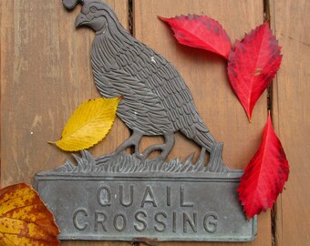 Quail Crossing Sign - Etsy