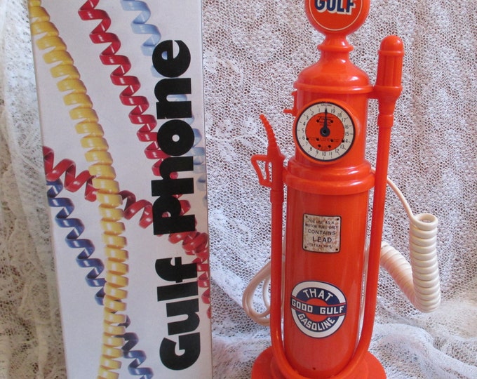 Vintage Telephone, Gulf Gasoline Pump Phone, Old Fashioned Gas Station ...