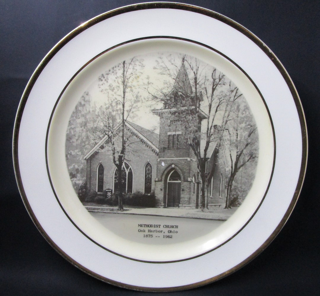 Methodist Church Oak Harbor Ohio Commemorative 10" Plate Souvenir Plate ...