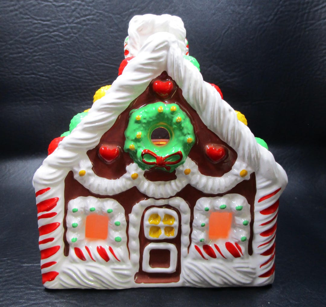 Ceramic Gingerbread House With Candle Holder Avon Gift Collection 1986 ...