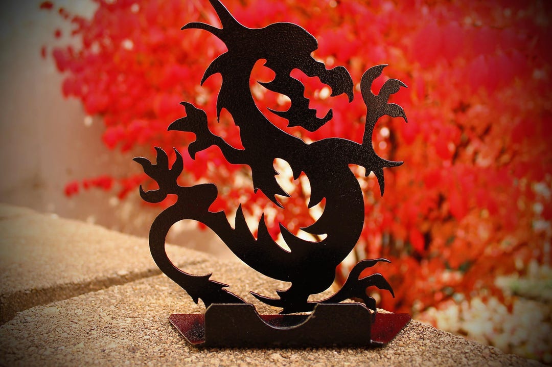 DRAGON (upright) Phone Stand, Phone Holder, Metal Phone Stand, Office ...