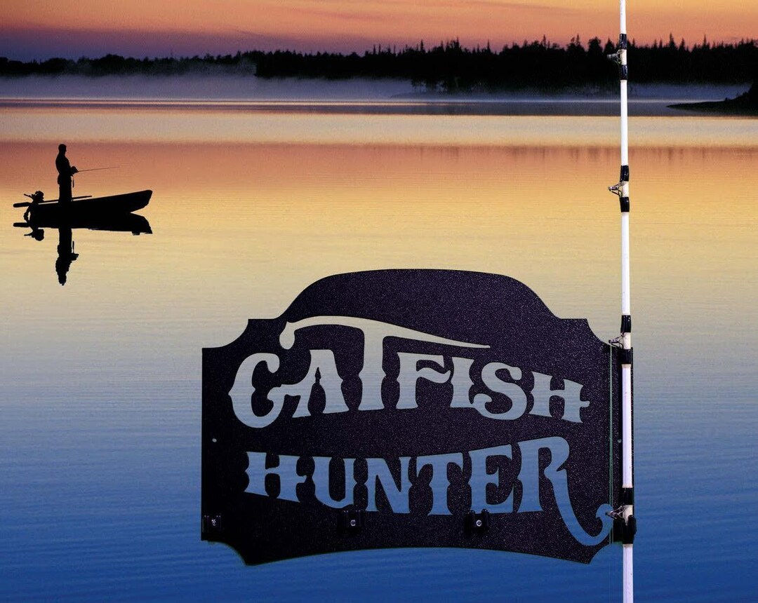 CATFISH HUNTER Fishing Rod Holder, Fishing Rod Rack, Fishing Gifts ...