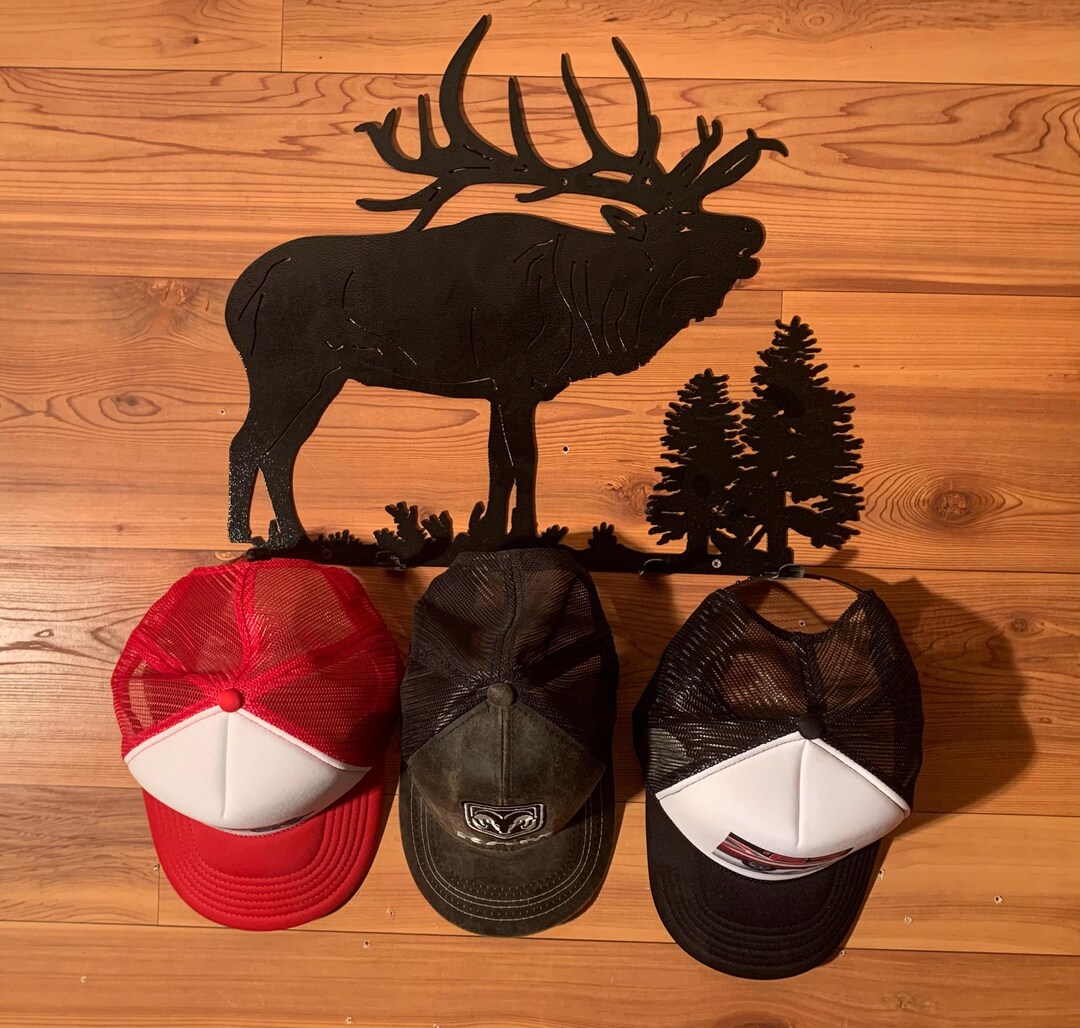 ELK (trees) Hat Holder, Hat Rack, Hat Display, Hat Holder for Wall, Hat ...