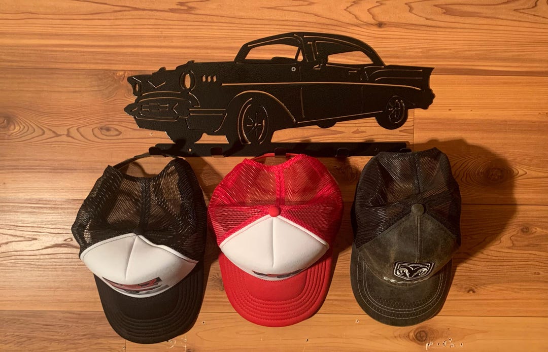 57 CHEVY Hat Holder, Hat Rack, Hat Display, Hat Holder for Wall, Hat ...