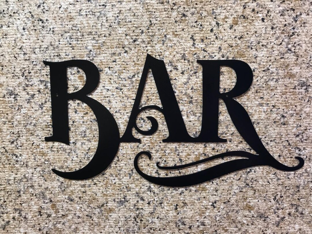 BAR Wall Art, Metal Art, Metal Wall Art, Metal Wall Decor, Metal Wall ...