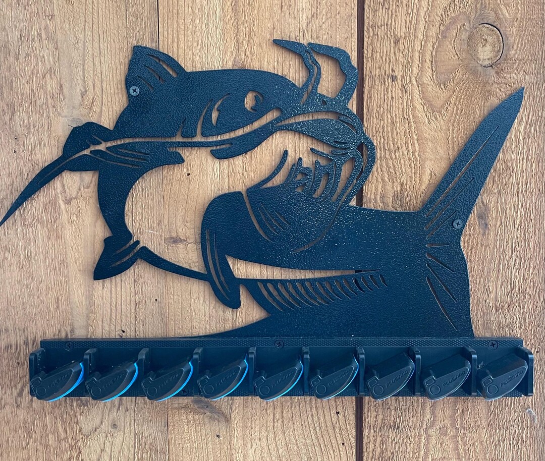 CURVY CATFISH Fishing Rod Holder, Fishing Rod Rack, Fishing Gifts ...