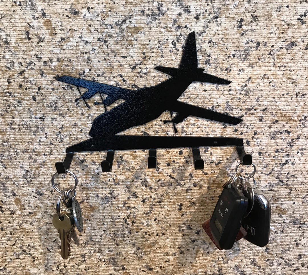AIRPLANE Key Holder, Necklace Holder, Key Holder for Wall, Metal Key ...