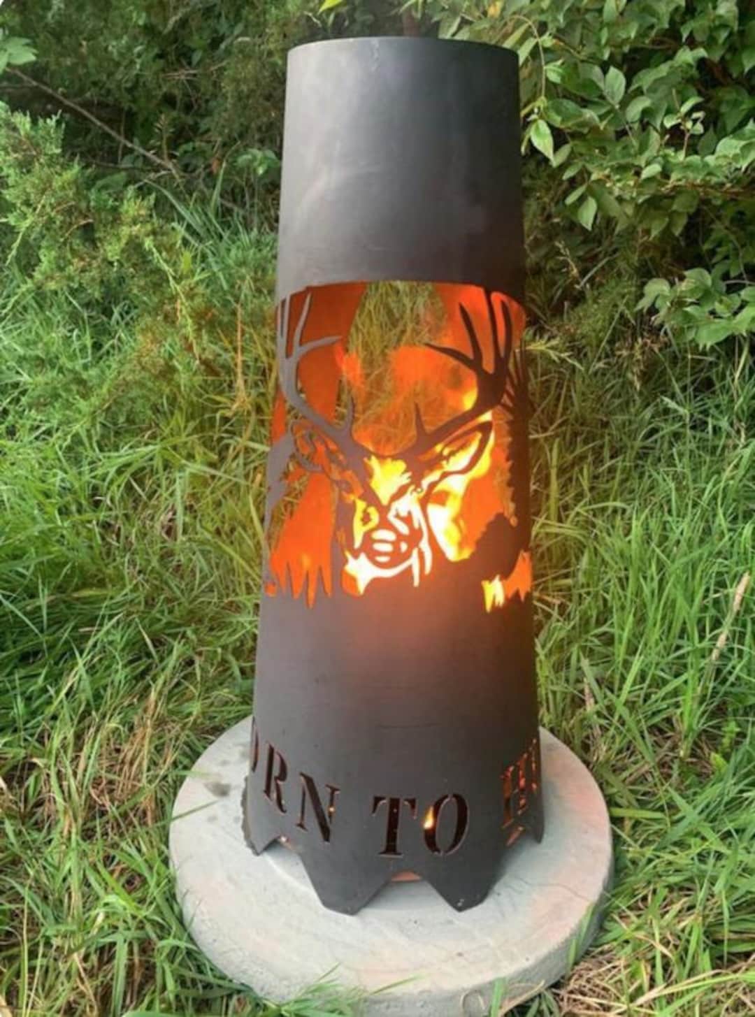 BORN TO HUNT Cone of Fire, Fire Cone, Fire Ring, Metal Fire Pit, Metal ...