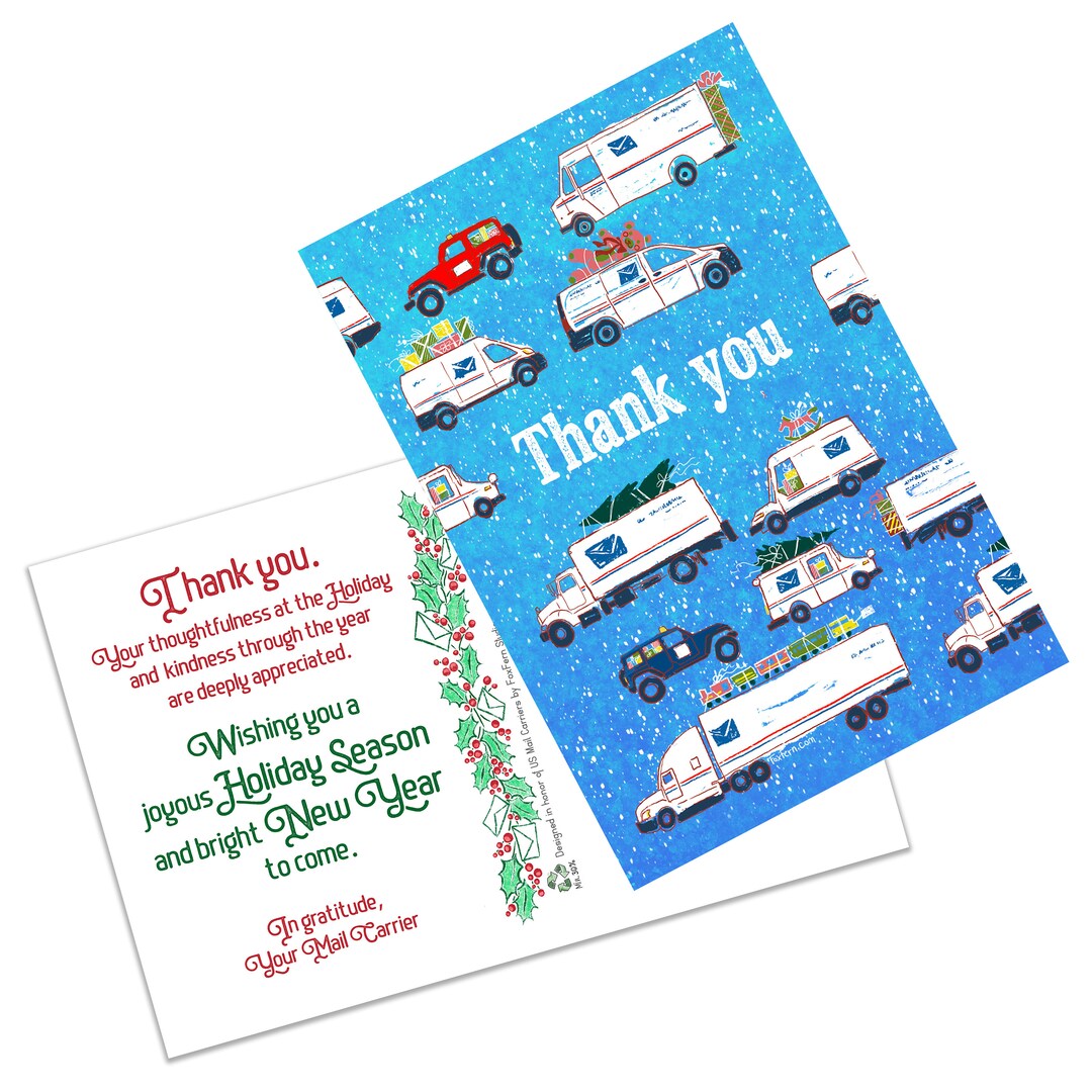VALUE - Thank You - Special Delivery Mail Vehicle Postcards - Holiday ...