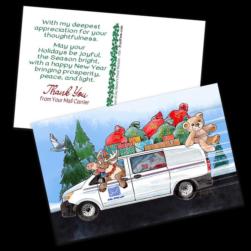 Mail Man Greeting Card - Etsy