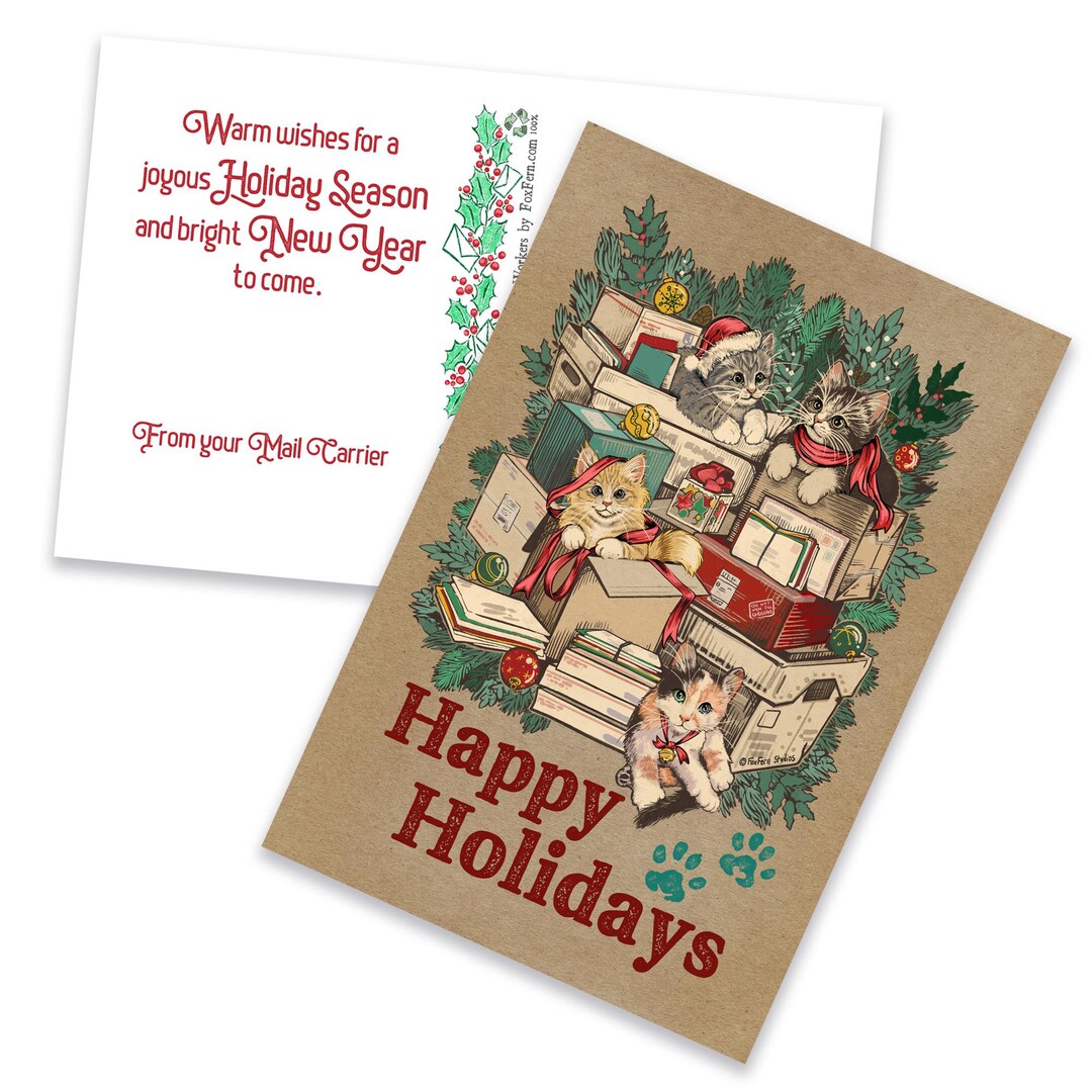 Kitty Cat Brat Pack - Postcards for Mail Carriers - Cats With Mail ...