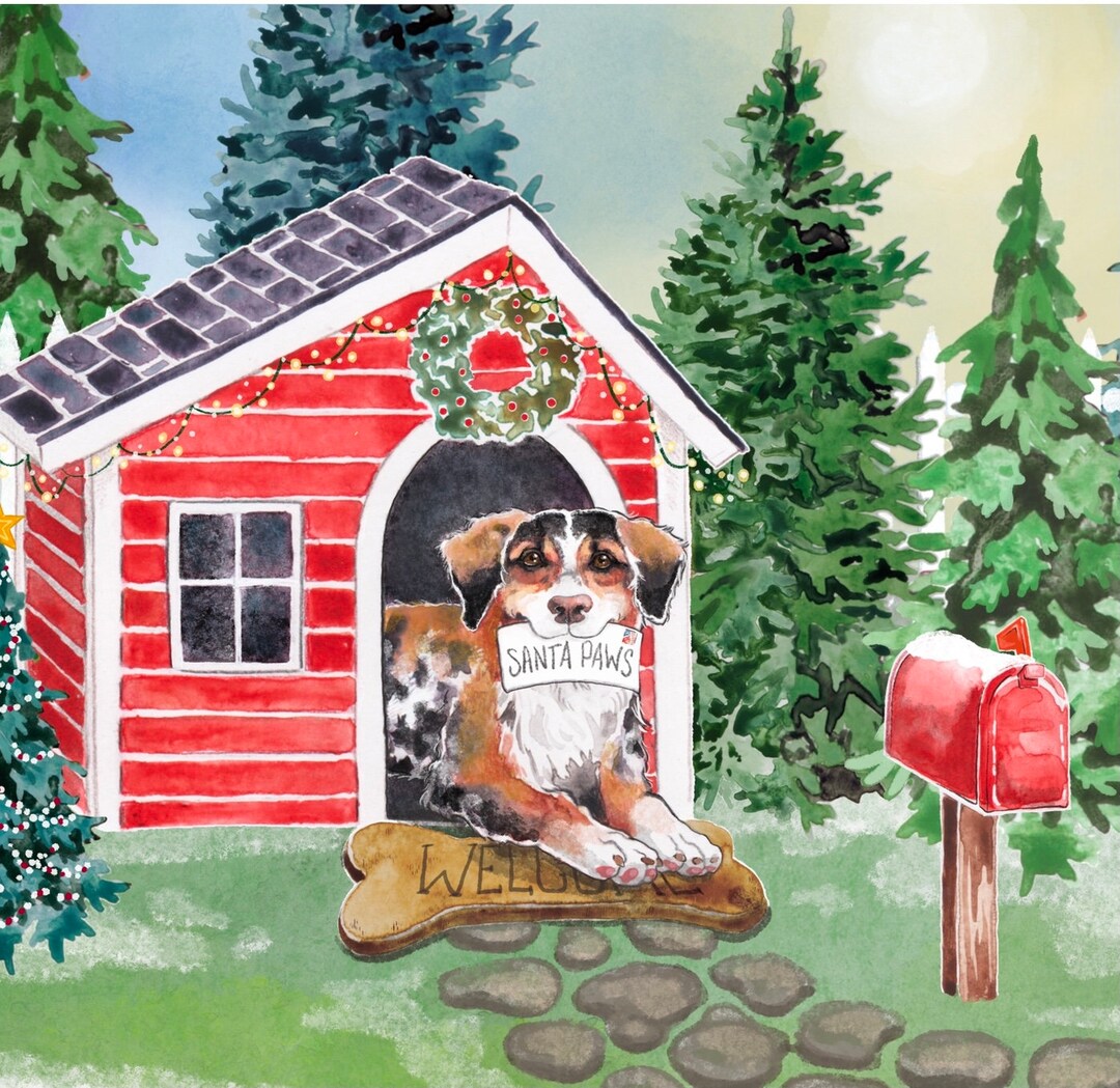 Letter to Santa Paws - Mail Carrier Christmas Postcard - Postal ...