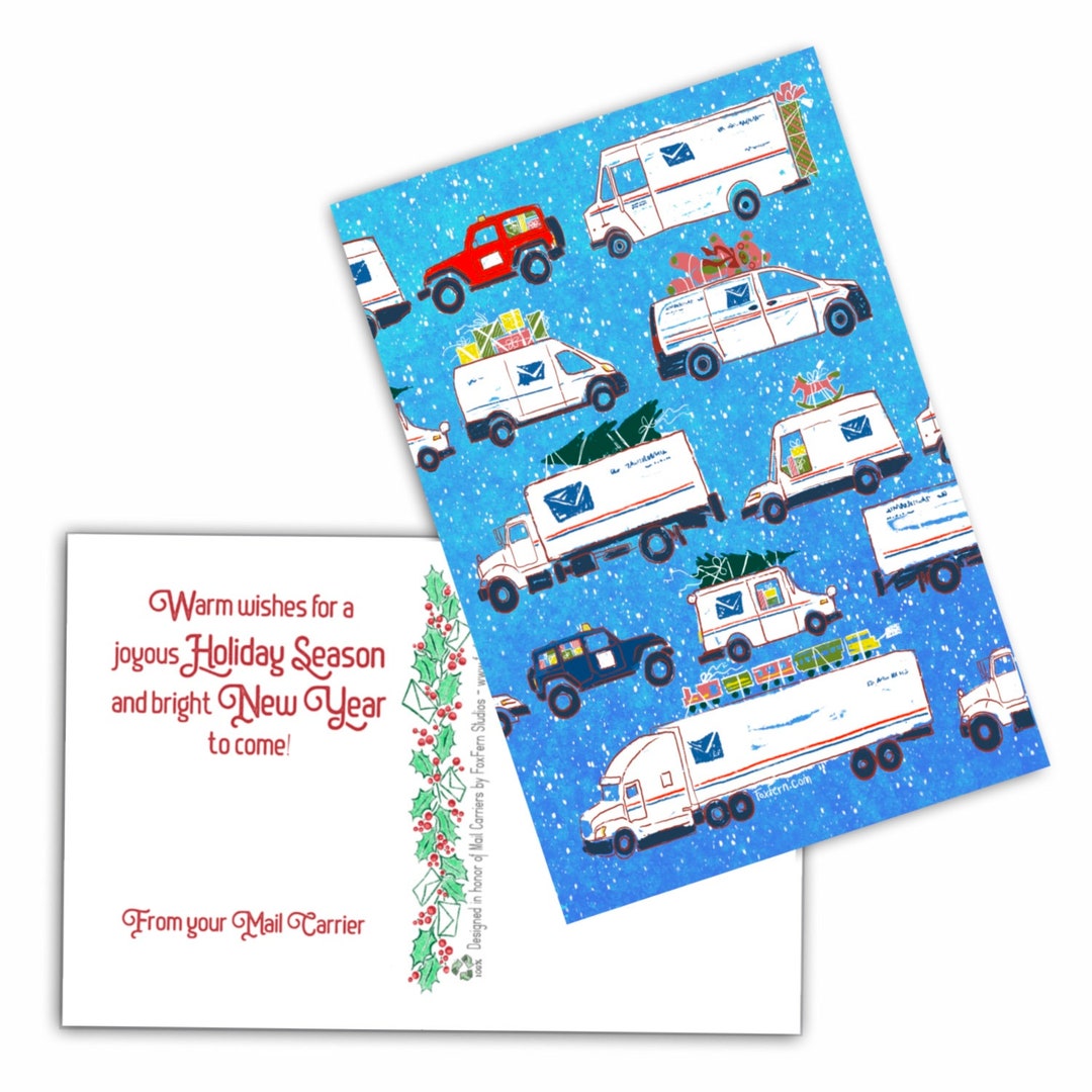 Special Delivery -mail Vehicle Postcard - Holiday Cards for Mail ...