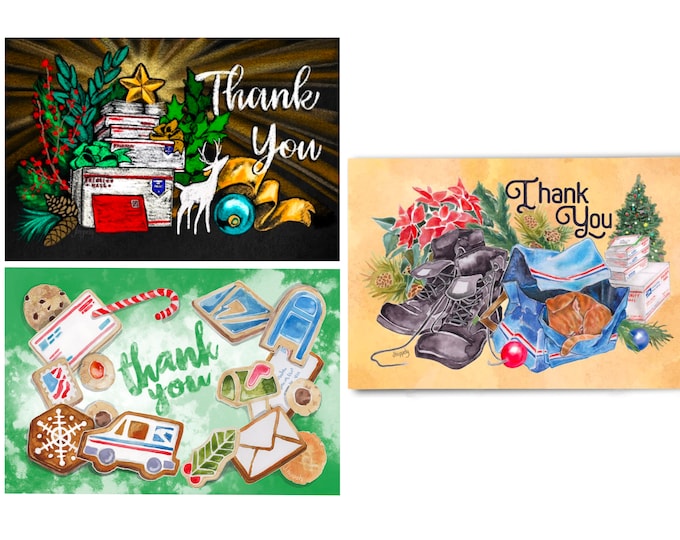Gratitude Mixed Pack of Postcards USPS Holiday Cards With Thank You ...