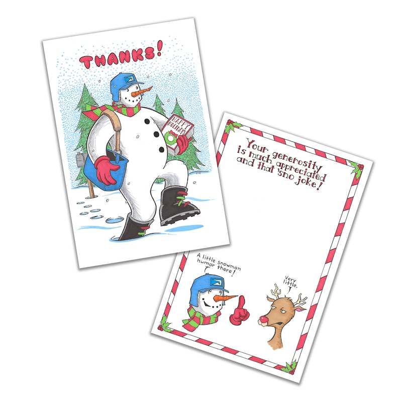 Snowman Thank You - Etsy