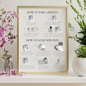 Instax Mini SE Camera Instruction Sign: Wedding Guestbook Template ...