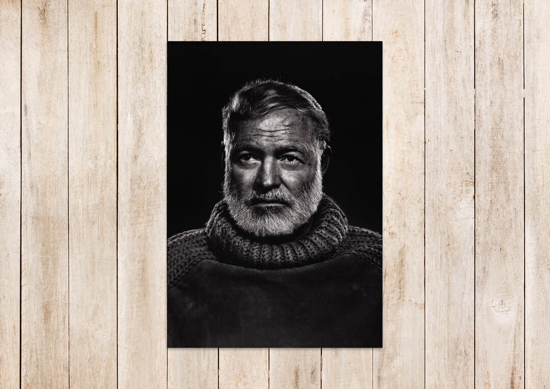 Fine Art Photo Portrait of Ernest Hemingway Ernest Hemingway Print Art ...