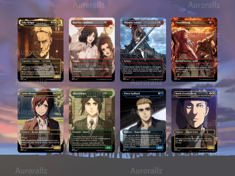 Attack on Titan Proxy Deck AOT Commander Deck Aot Proxy Card Eren Yeager Commander M.t.g Deck ...